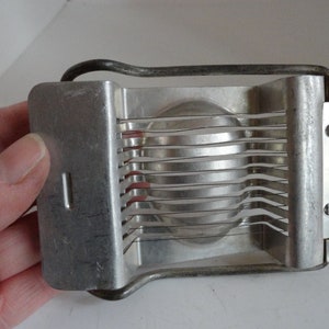 Vintage Aluminum Hard Boiled Egg Cutter or Slicer Small Kitchen Utensil ...