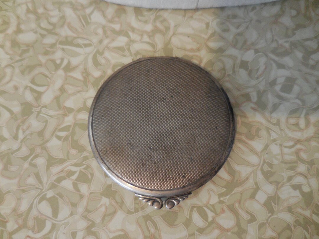 Vintage Sterling Face Powder Compact German Hallmark 835 Silver Mirror ...