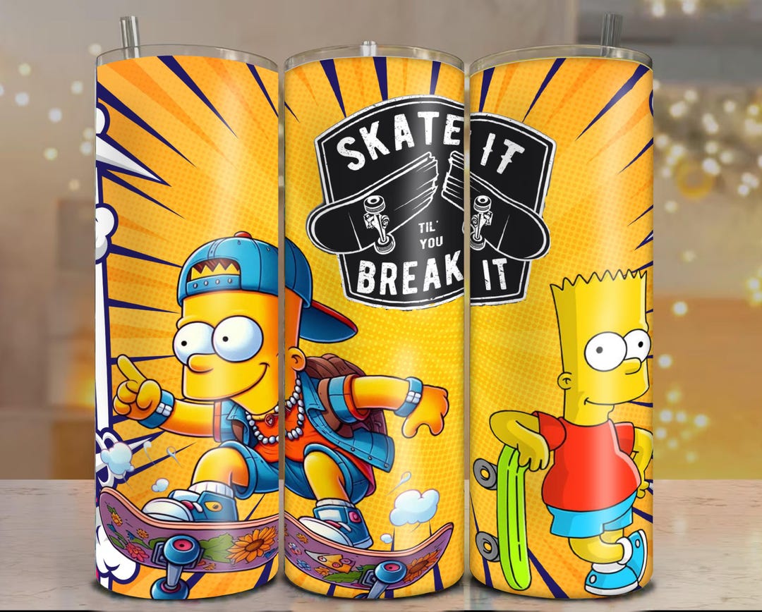 Simpson-inspired 20oz & 30oz Straight and Tapered Tumbler Wraps PNG ...