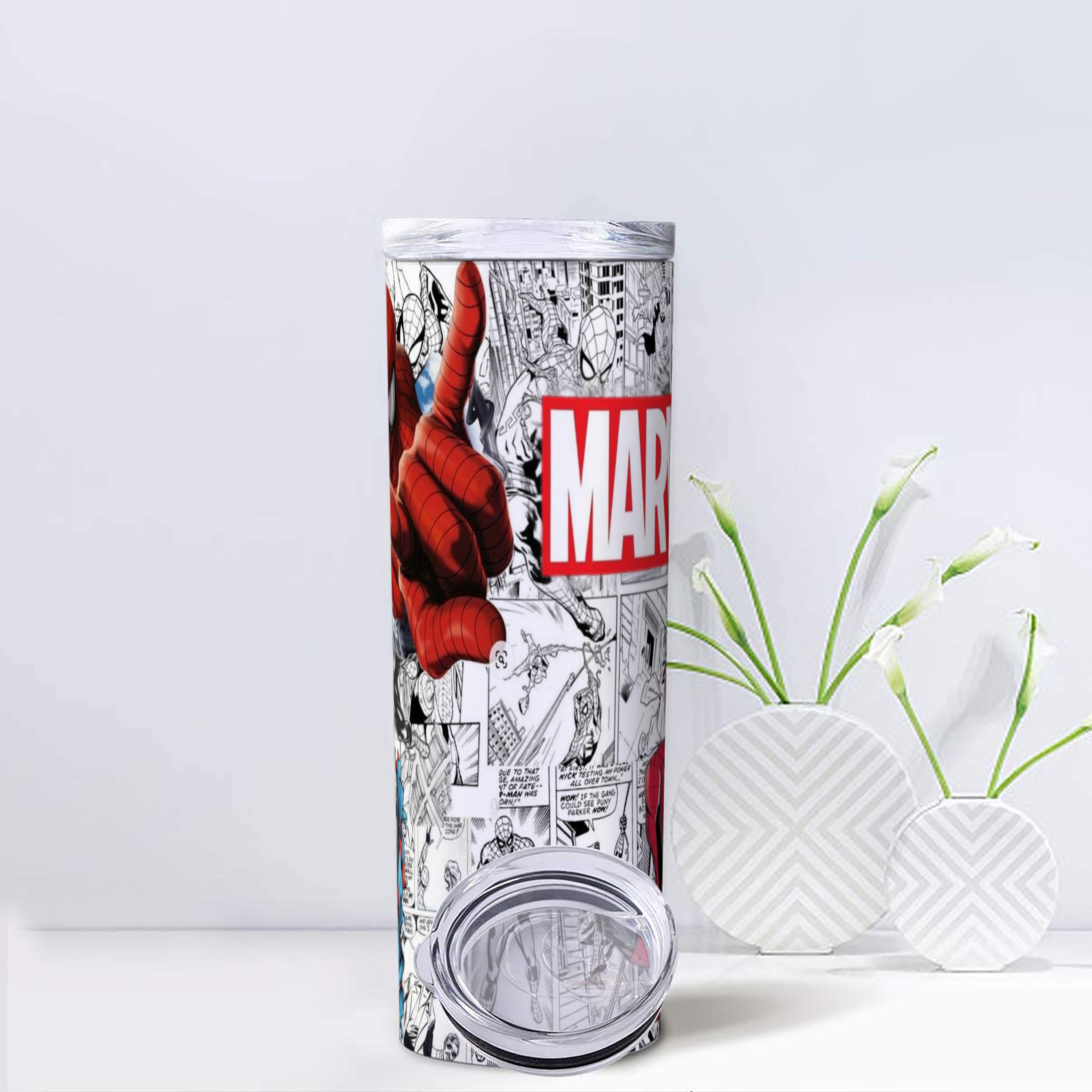 Spiderman 20oz & 30oz Straight and Tapered Skinny Tumbler Wrap PNG ...