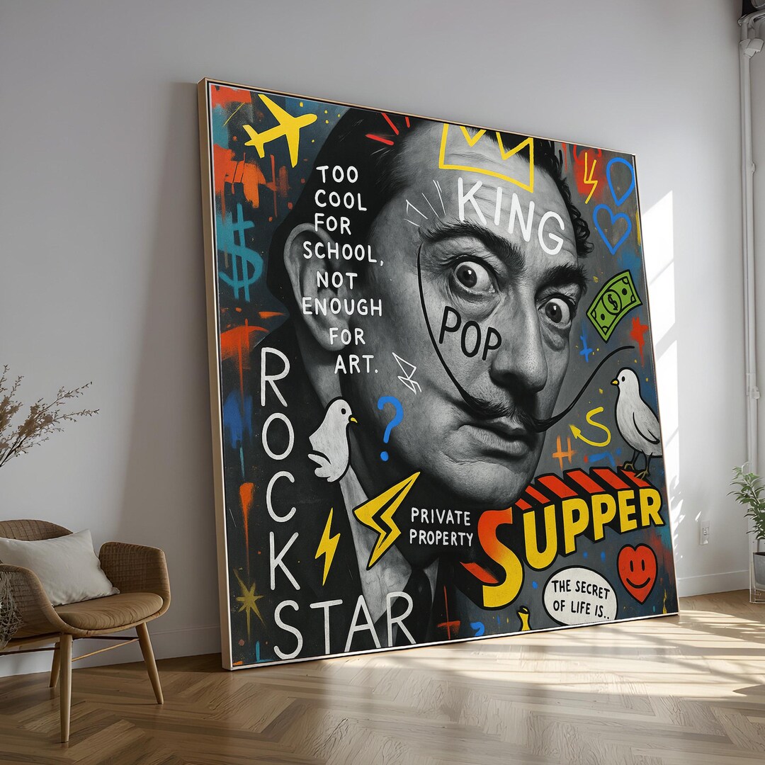 Rockstar Supper by Banksy – Pop Street Art Canvas Painting, Graffiti ...