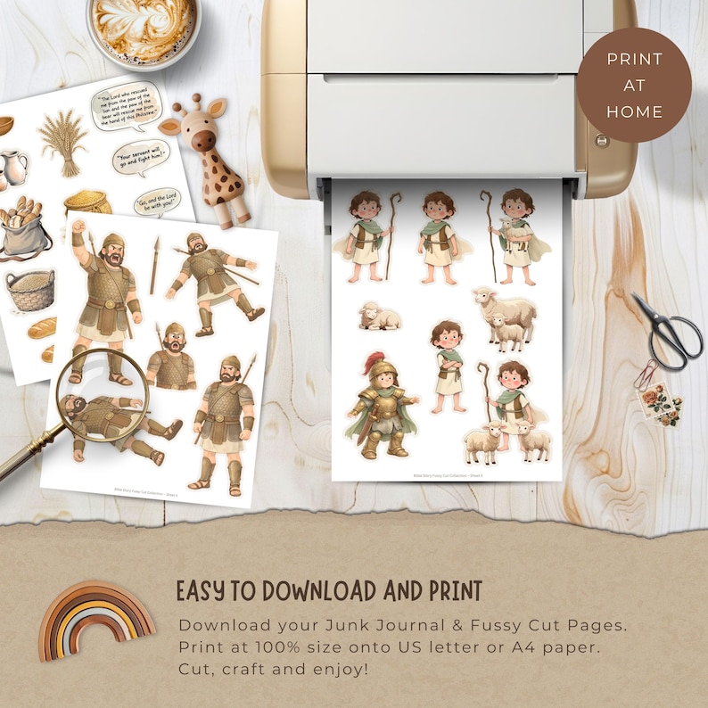 David & Goliath Fussy Cuts, Bible Story Printable Jpgs, Christian Junk ...