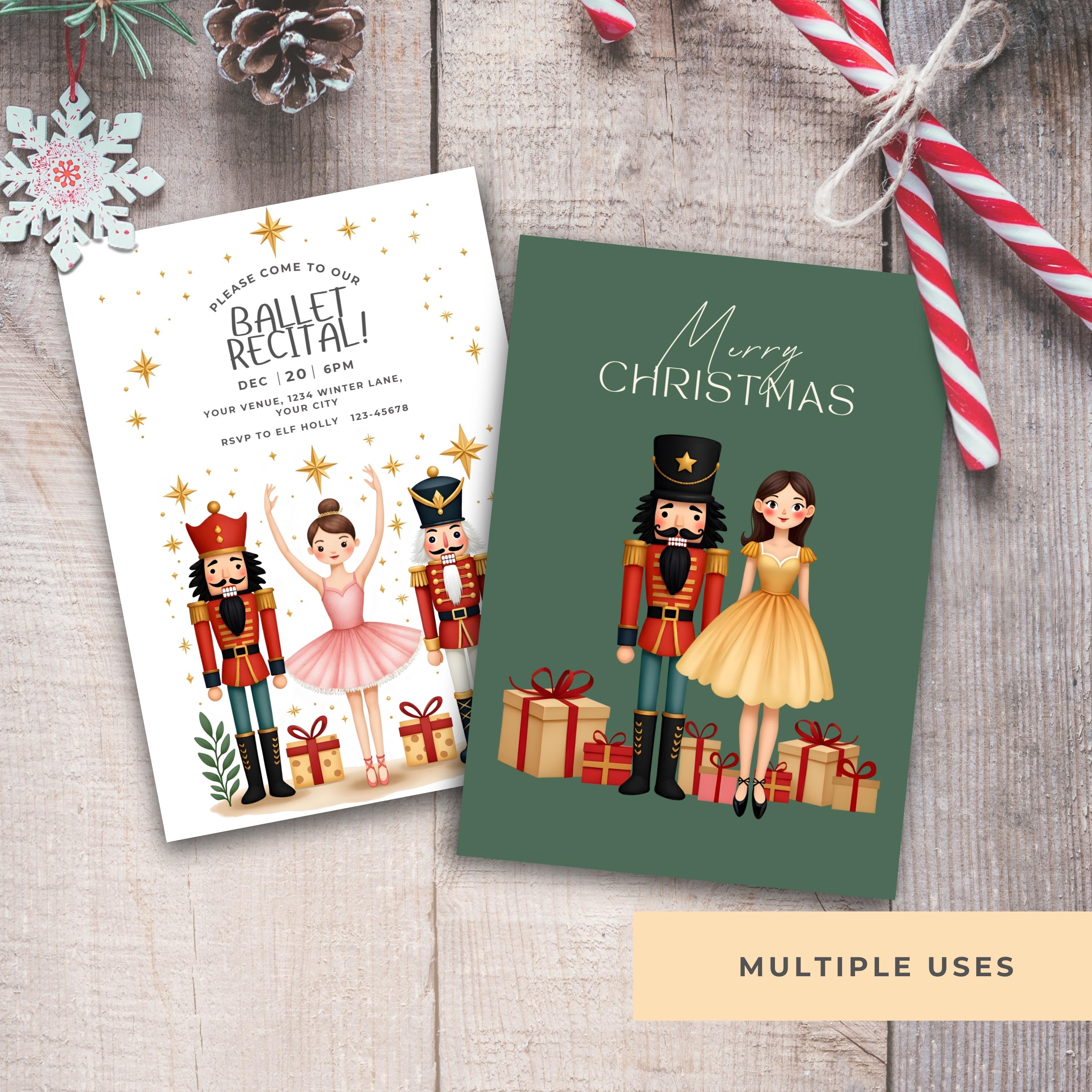 Nutcracker Christmas Clipart Set, Ballet & Nutcracker Pngs, Holiday ...