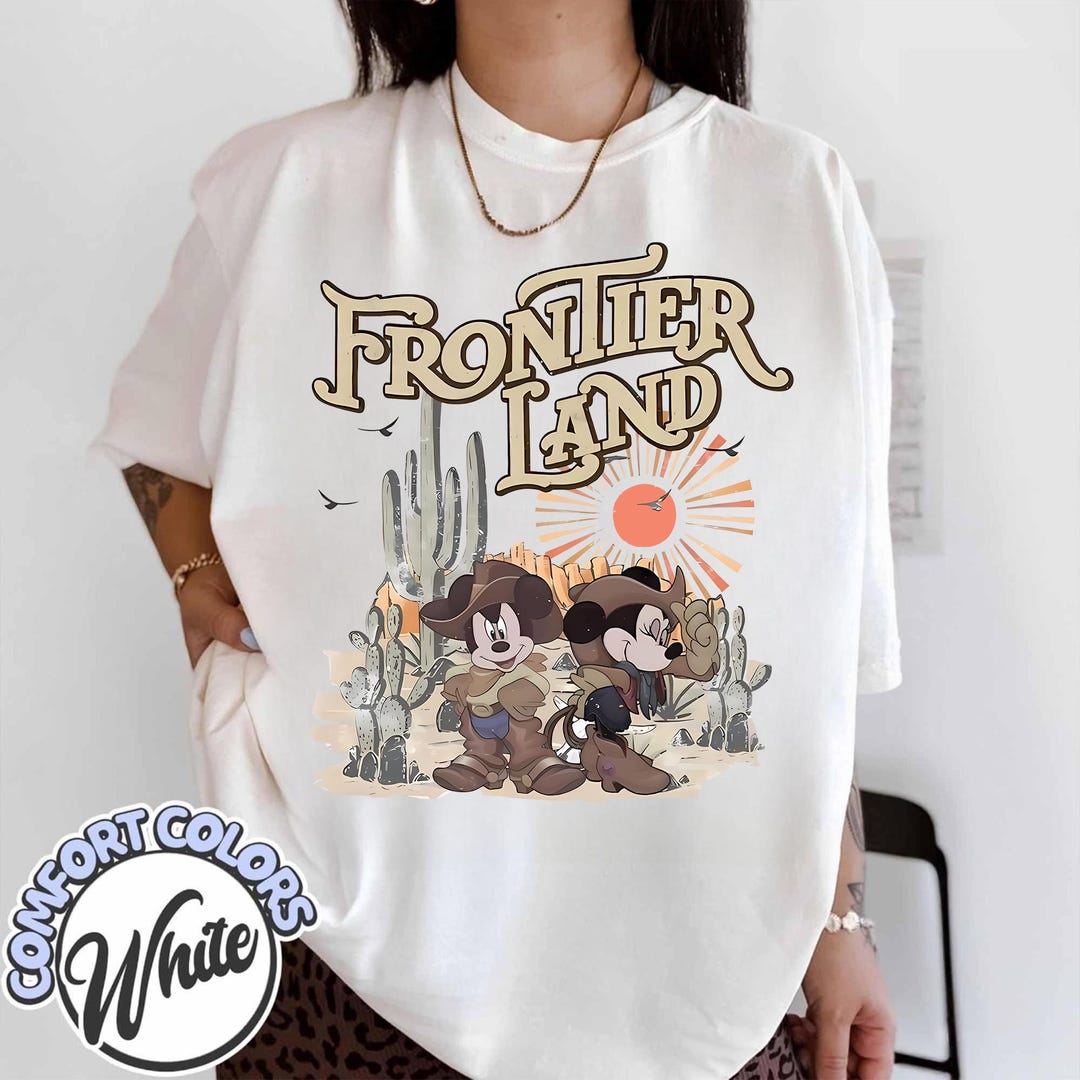 Vintage Retro Disney Frontier Land Png, Mouse and Minnie Png, Mickey ...