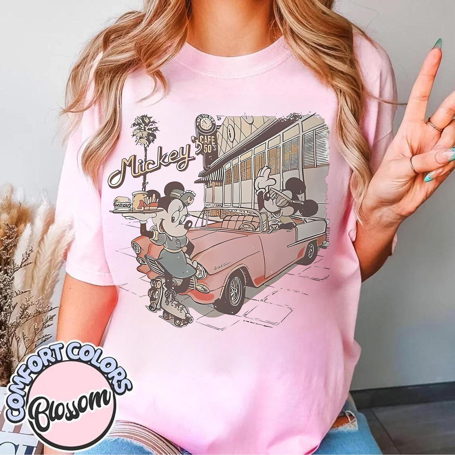 Vintage 50s Mickey Cafe Png, Retro Mouse and Minnie Png, Walt World ...