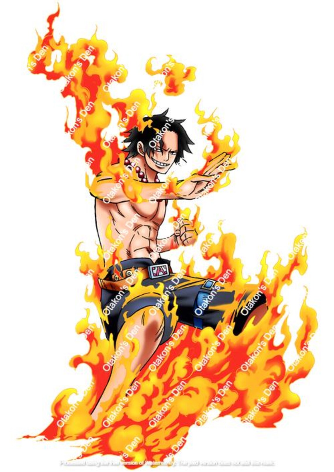 Fire First Ace - One Piece - Digital Sticker Pack -25+ Stickers - PNG ...