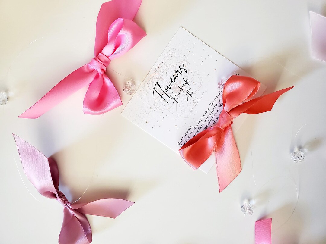 Pink Bow Garland, Satin Ribbon Strand, Bachelorette Party Decoration ...