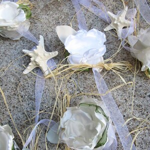 Shell Garland, Beach Wedding Decor, White Flower Garland, Starfish ...