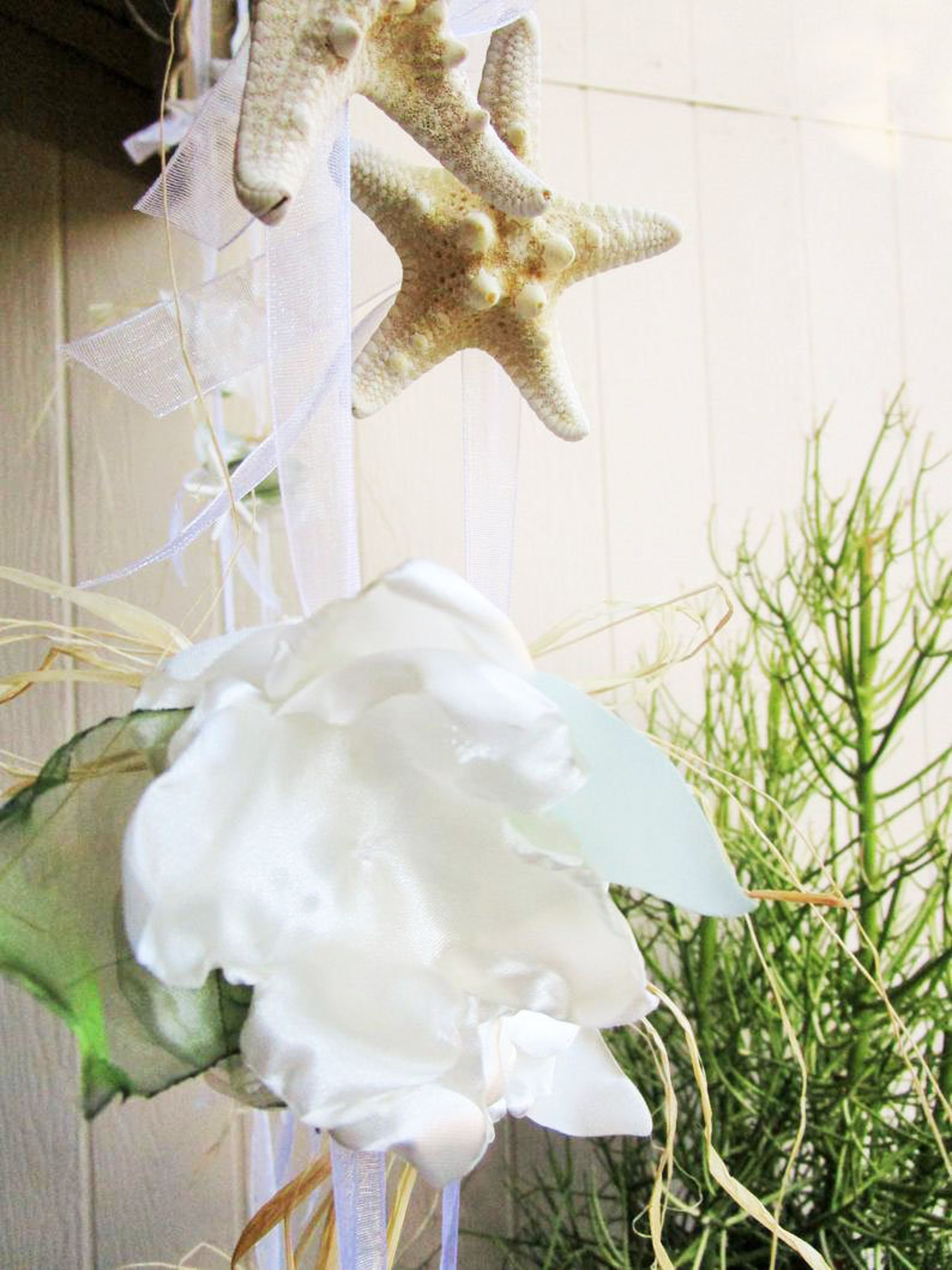 Shell Garland Beach Wedding Decor White Flower Garland - Etsy