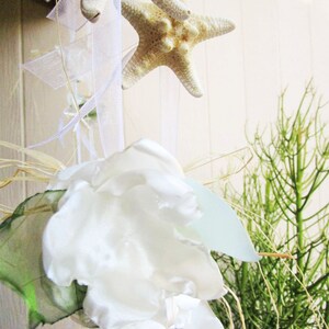 Shell Garland, Beach Wedding Decor, White Flower Garland, Starfish ...