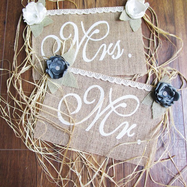 Burlap Wedding Signs - Etsy