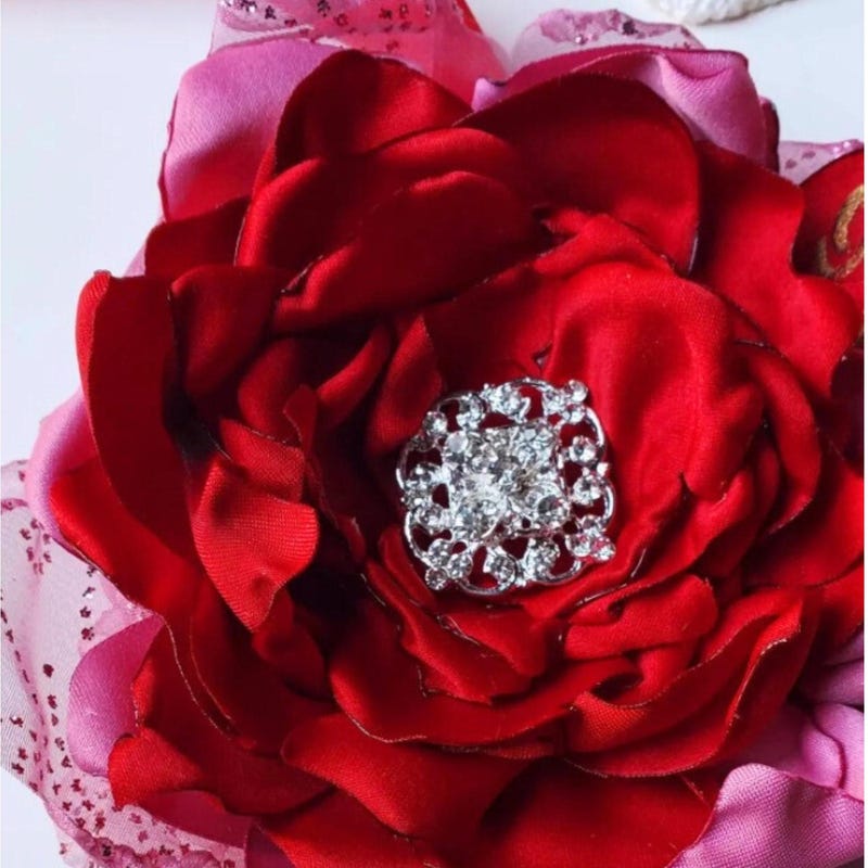 Fabric Flower Pin - Etsy