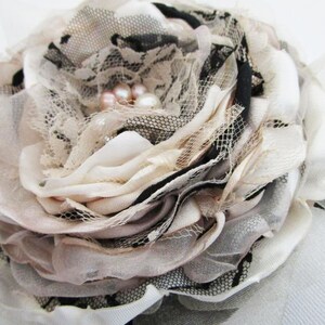 Flower Brooch Pin, Large Flower Jewelry, Fascinator, Bridal Flower ...