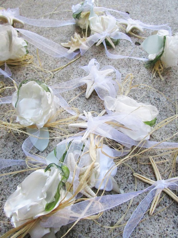 Shell Garland Beach Wedding Decor White Flower Garland | Etsy
