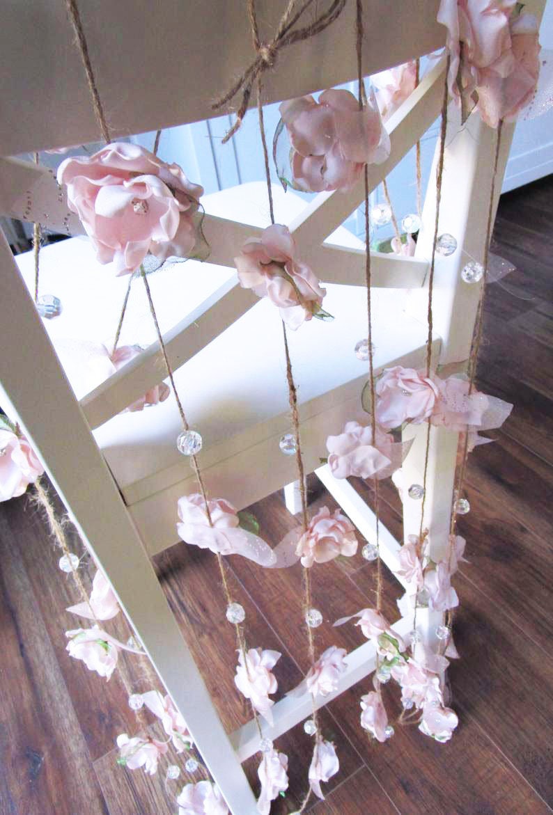 Fabric Flower Garland Rustic Wedding Garland Backdrop - Etsy