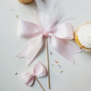 Pink Bow Cake Topper, Birthday Party Supplies, Coquette Themed Party ...