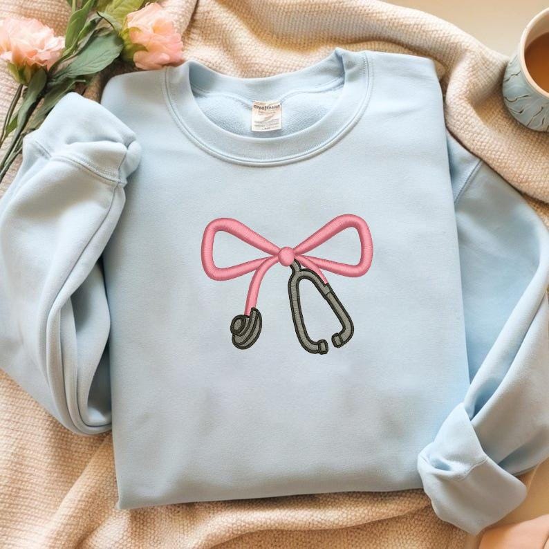 Nurse Stethoscope Coquette Machine Embroidery Design Doctor Stethoscope ...