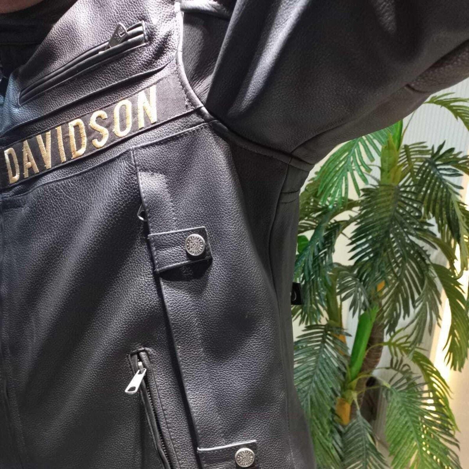 Harley Davidson Classic Cruiser Leather Jacket Men Black Motorcycle ...