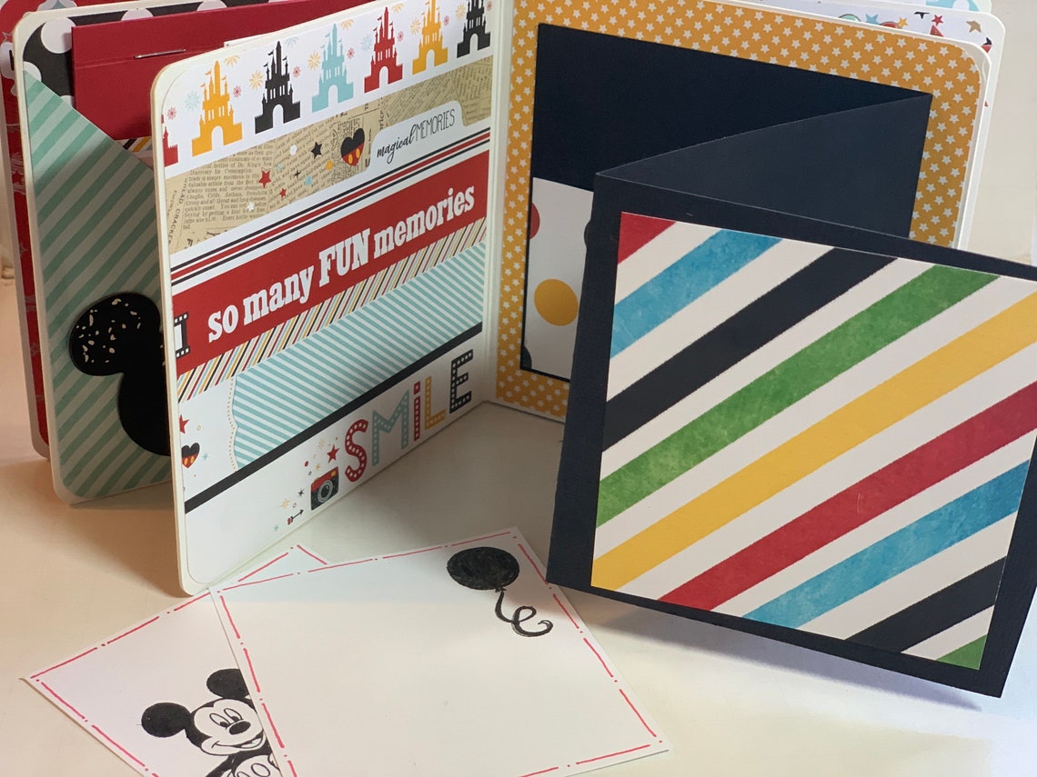 Disney Scrapbook Premade Pages Chipboard Scrapbook Mini Album Mickey ...