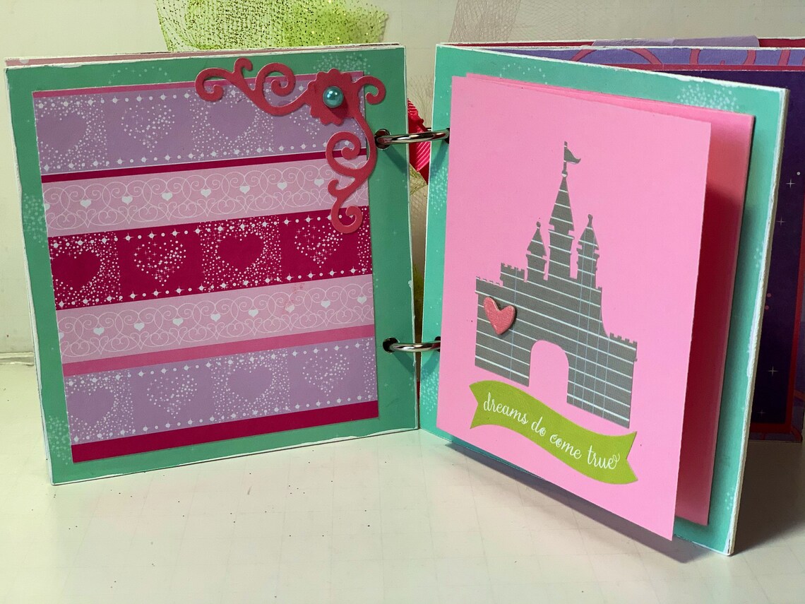 Disney Princess Scrapbook Premade Pages Chipboard Scrapbook Mini Album ...