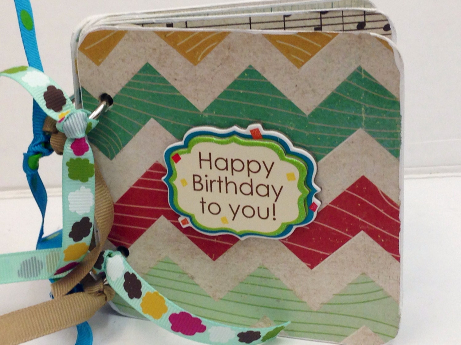 Birthday Scrapbook Premade Pages Chipboard Mini Album Scrapbook 4x4 ...