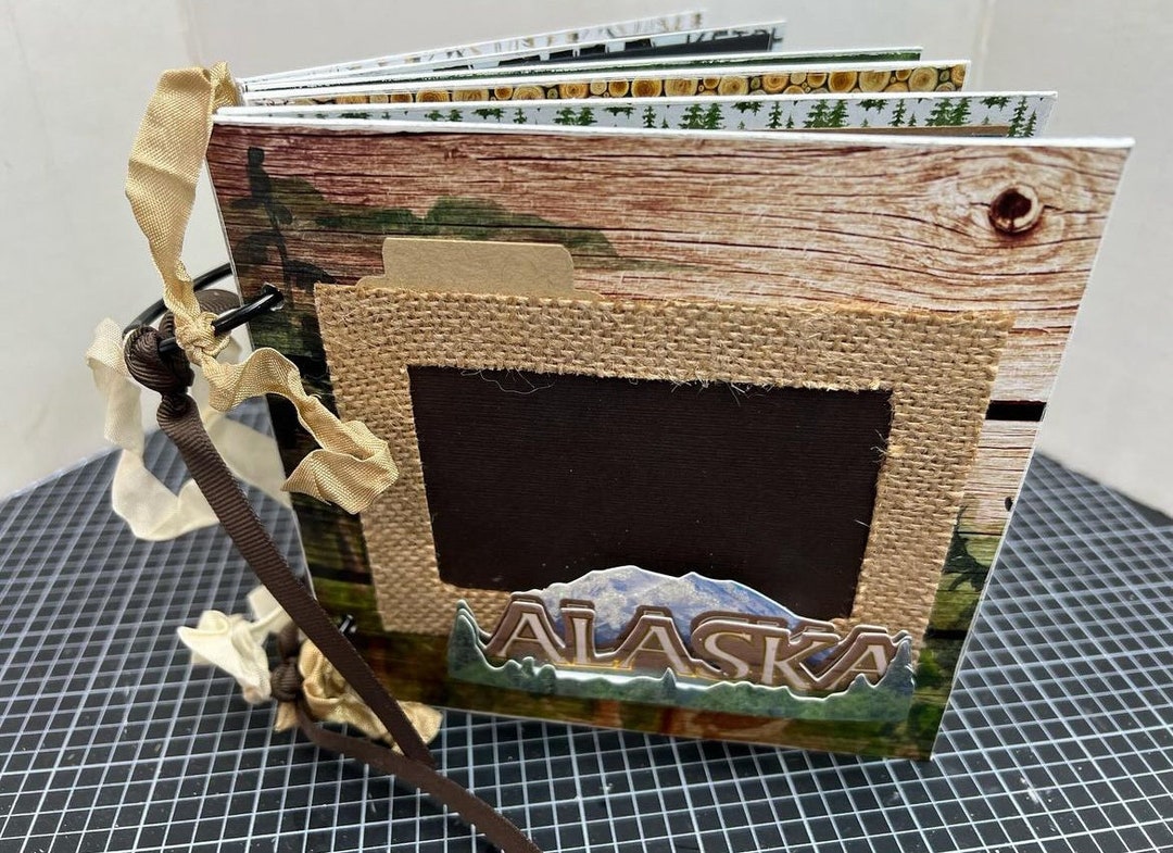 Alaskan Vacation Scrapbook Premade Pages Chipboard Book- 6 X 6 ...