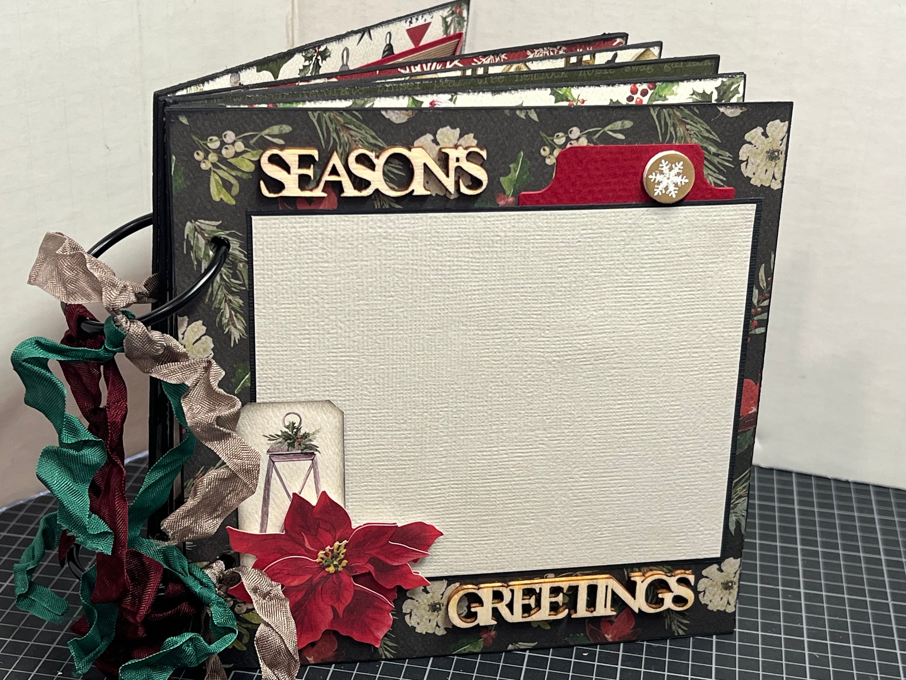 Christmas Scrapbook Chipboard Mini Album - Etsy