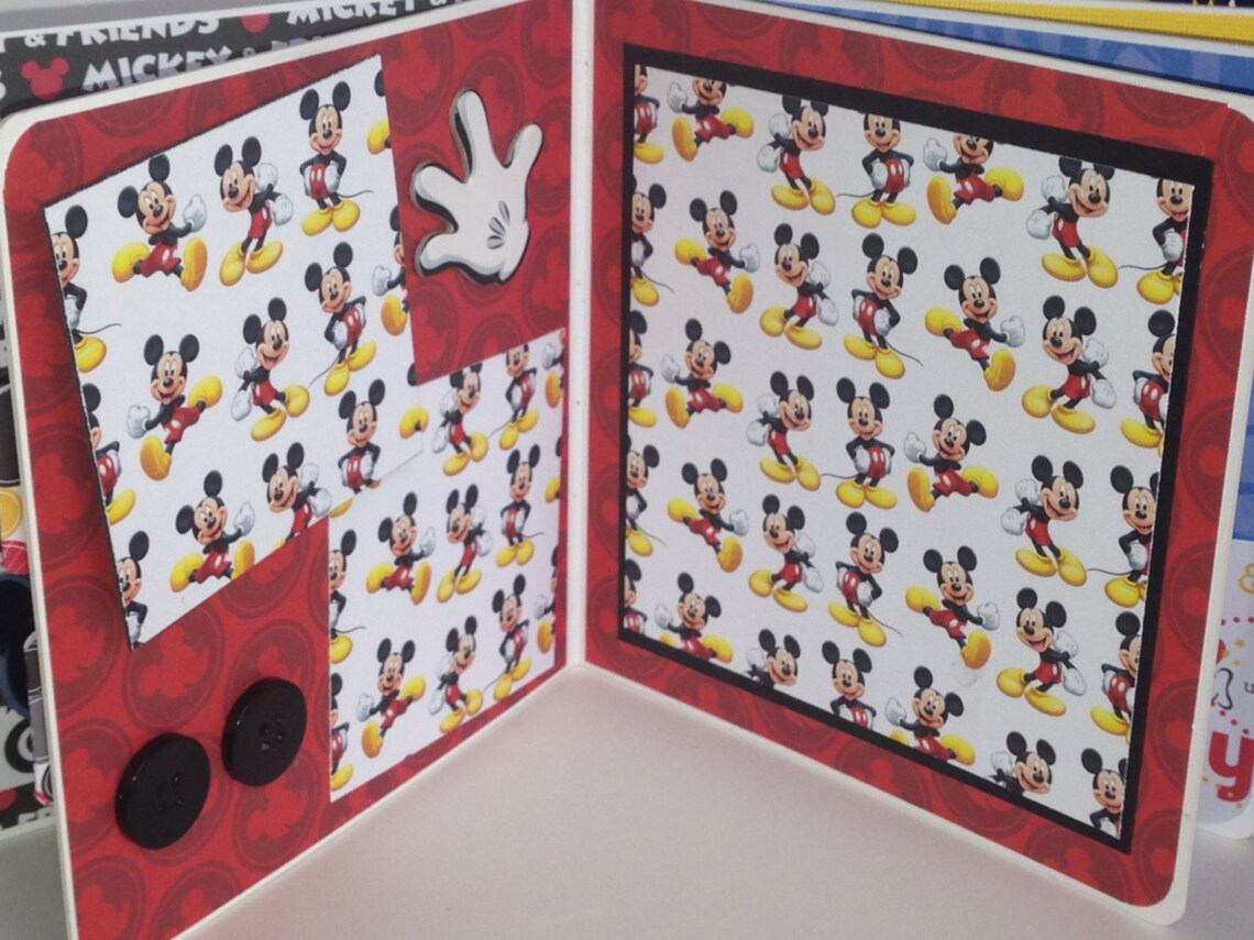 Disney Scrapbook Premade Pages Chipboard Scrapbook Mini Album Mickey ...