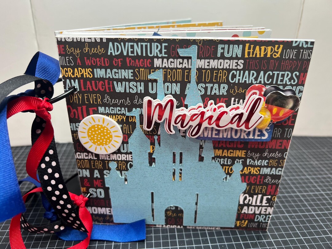 Disney Scrapbook Premade Pages Chipboard Scrapbook Disneyland - Etsy