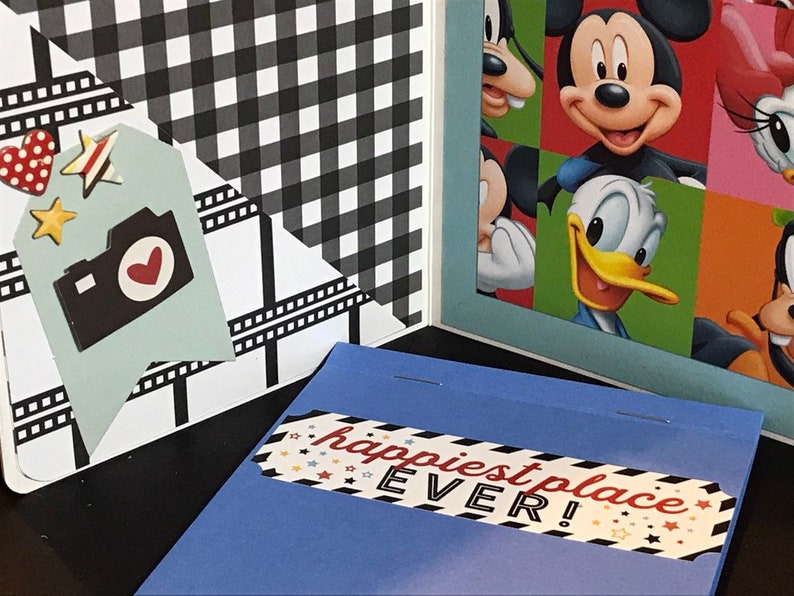 Disney Scrapbook Premade Pages Chipboard Scrapbook Mini Album Mickey ...