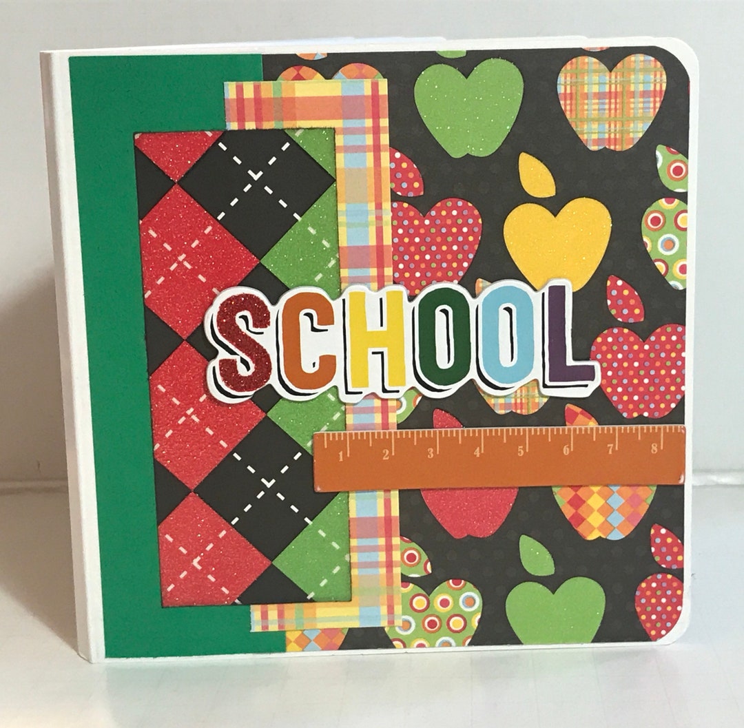 School Days Scrapbook Premade Pages Mini Album School Days - Etsy