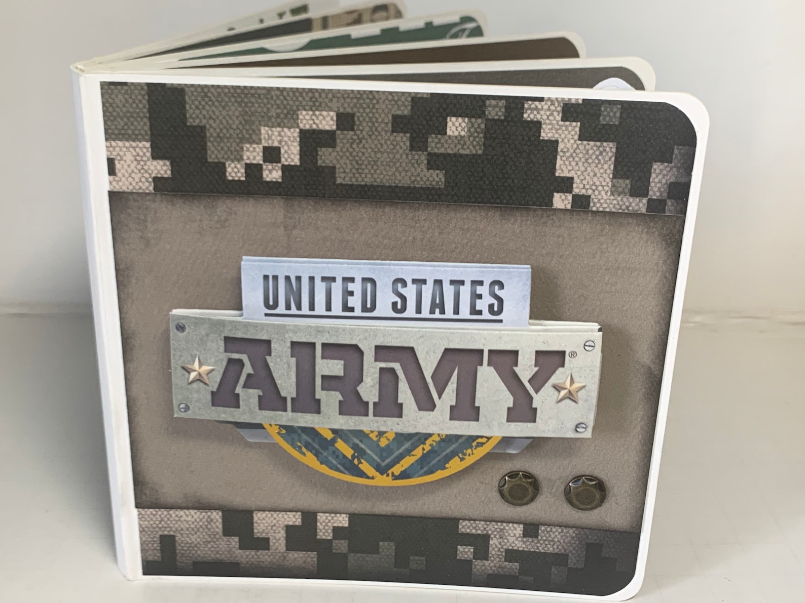 Army Scrapbook-chunky 5x5 Board Book Premade Scrapbook - Etsy