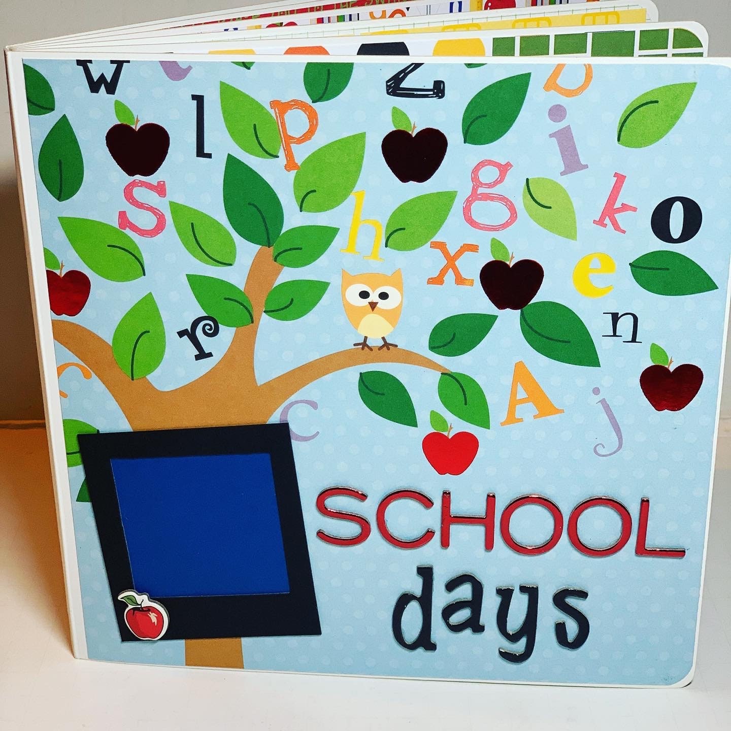School Days Premade Chipboard Board Book Photo Album Premade | Etsy