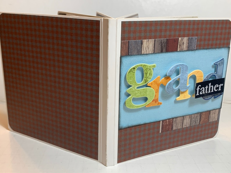 Grandfather Scrapbook Premade Pages Chipboard Book Grandpa | Etsy
