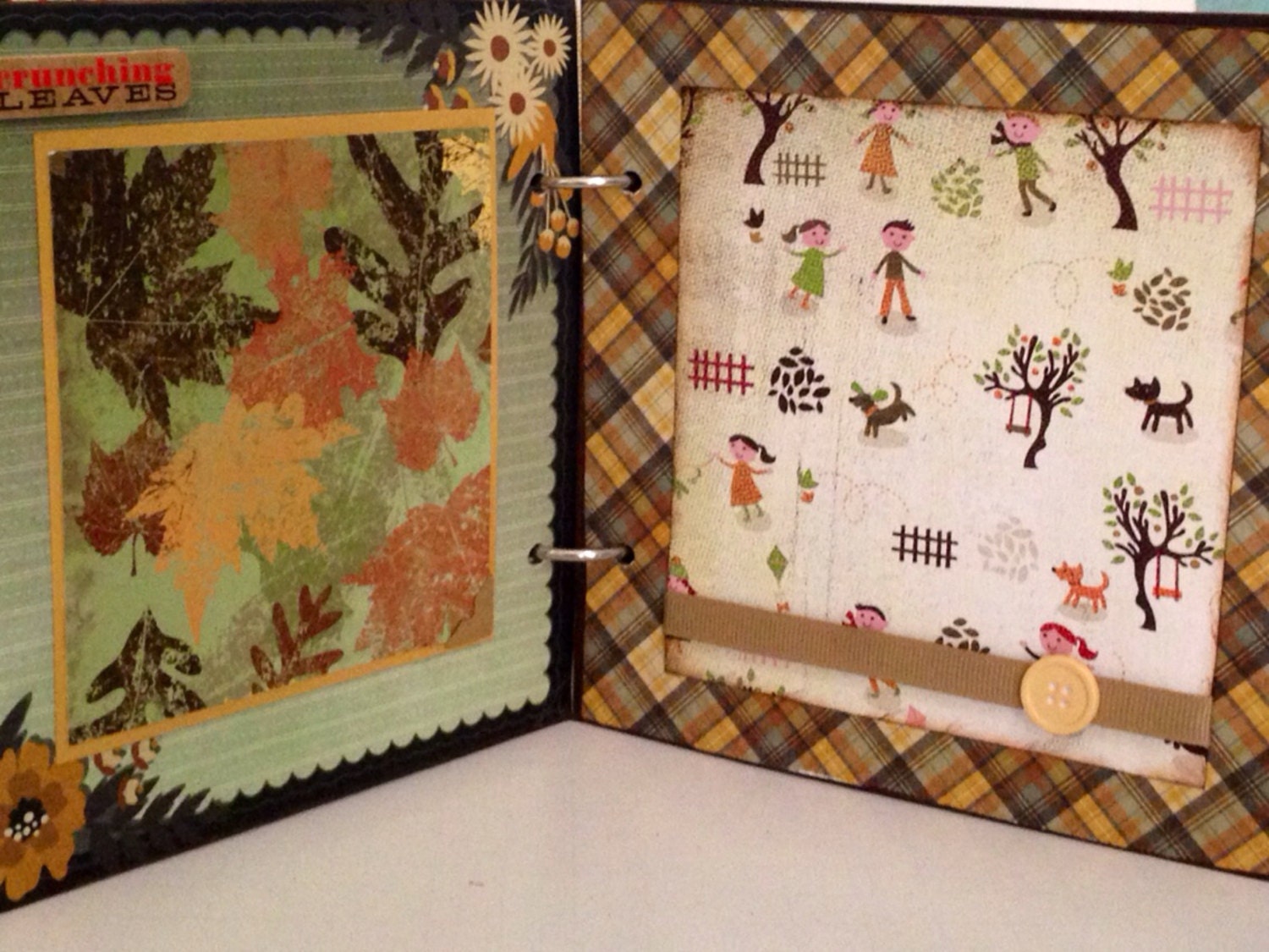 Thanksgiving Scrapbook Premade Pages Chipboard Book- 6 X 6 Scrapbook ...