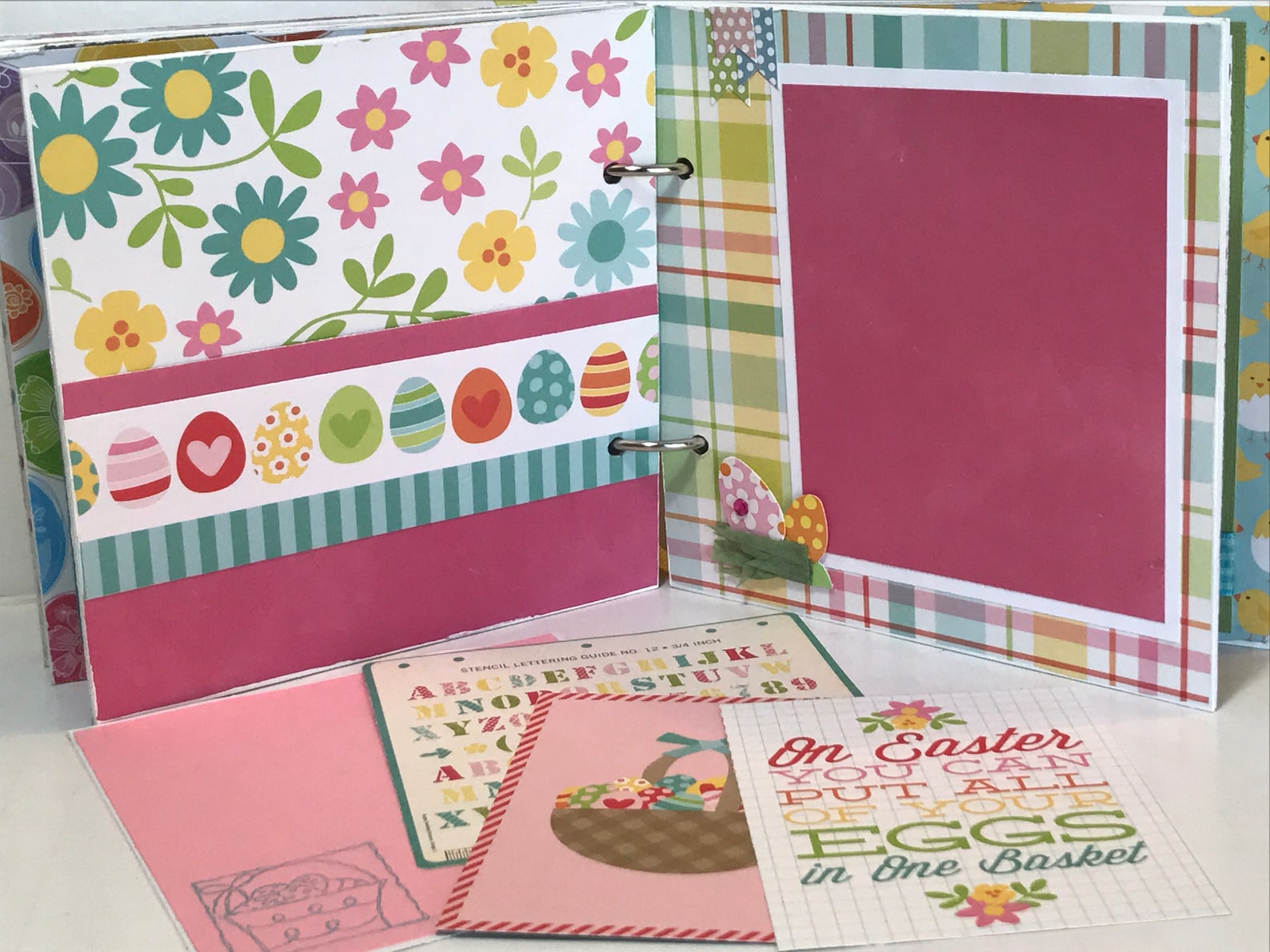 Easter Scrapbook Premade Pages Chipboard Book 5 1/2 X 5 1/2 - Etsy