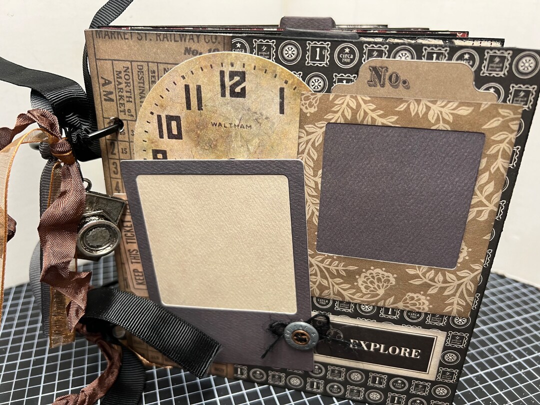Travel Scrapbook Premade Pages Chipboard Vacation - 6x6 Adventure - Etsy