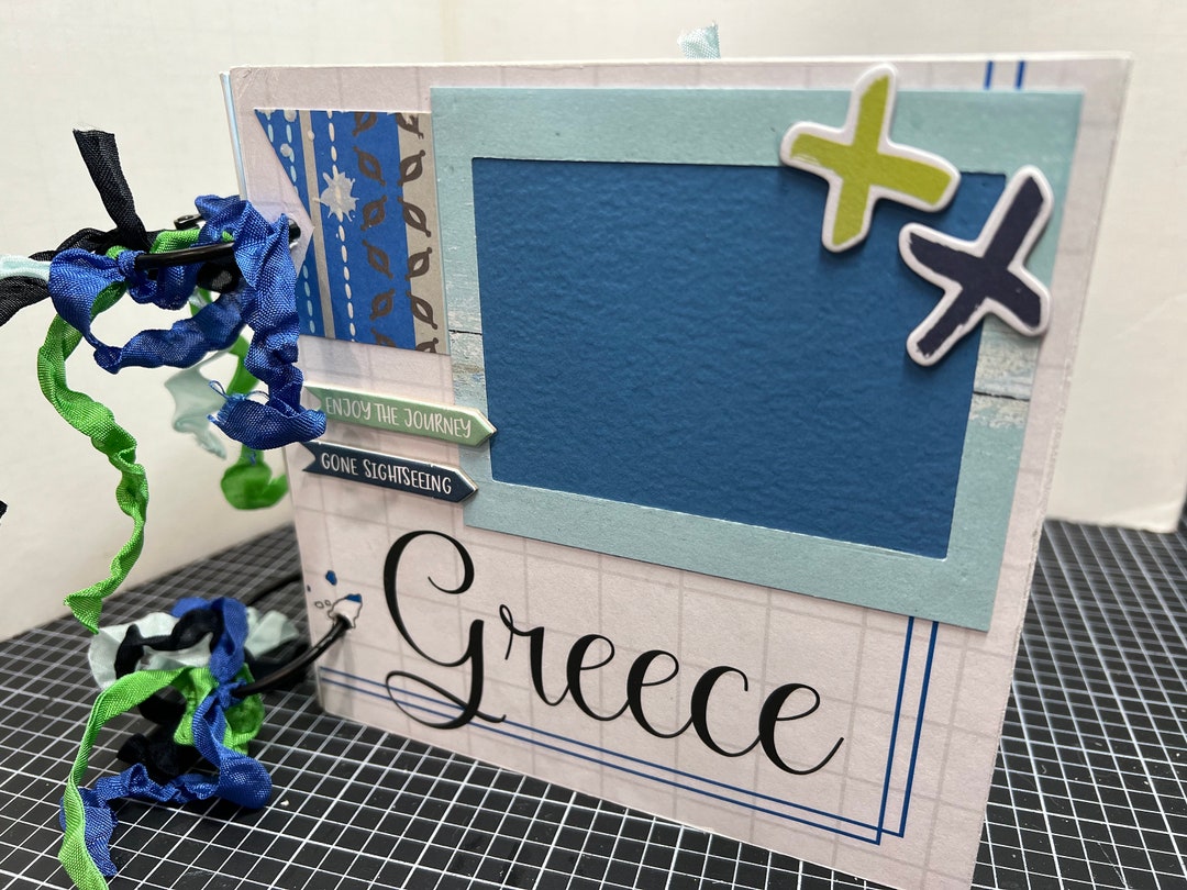 Greece Scrapbook Premade Pages Chipboard Book 6 X 6 Scrapbook Album ...