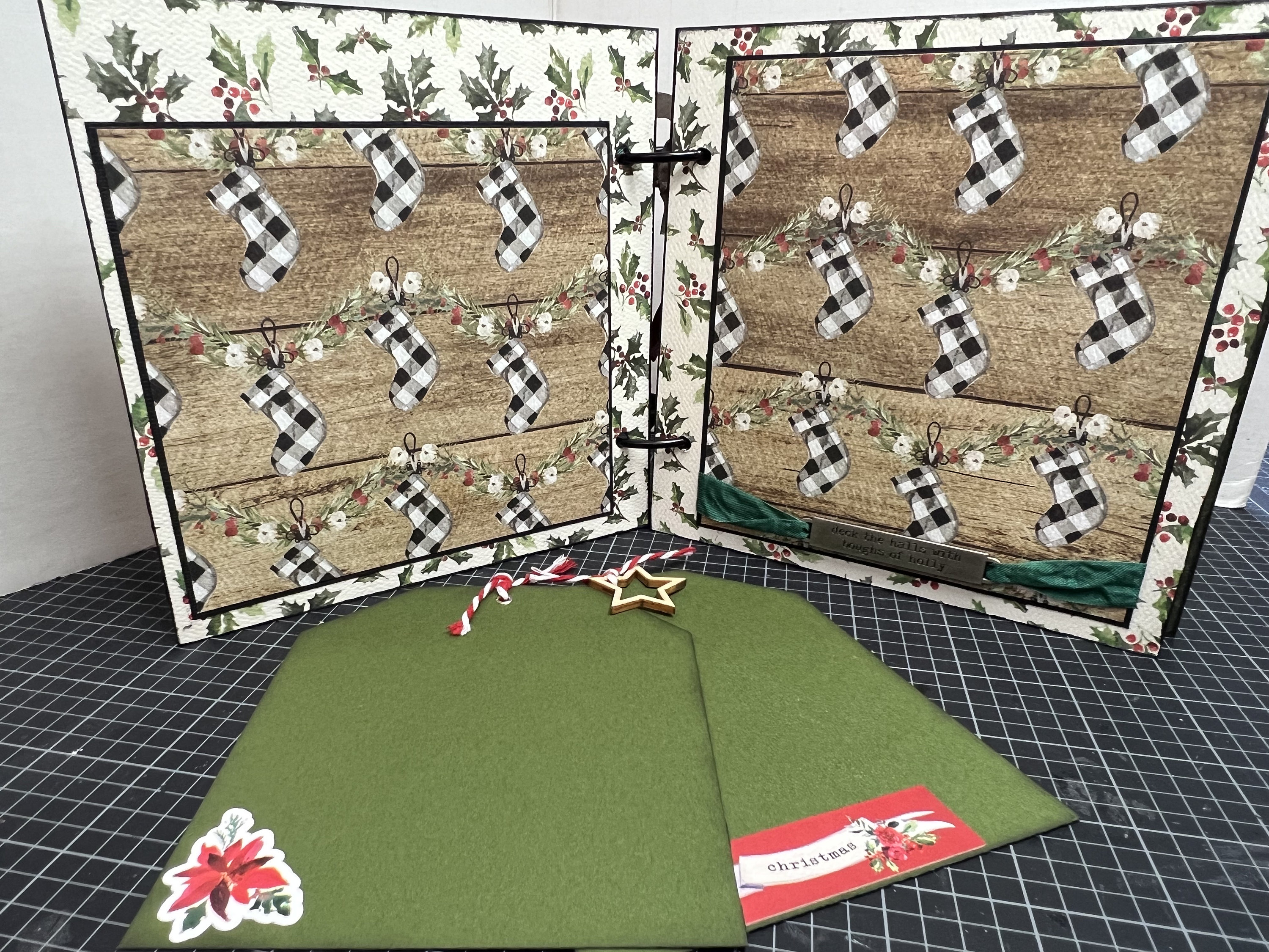 Christmas Scrapbook Chipboard Mini Album - Etsy