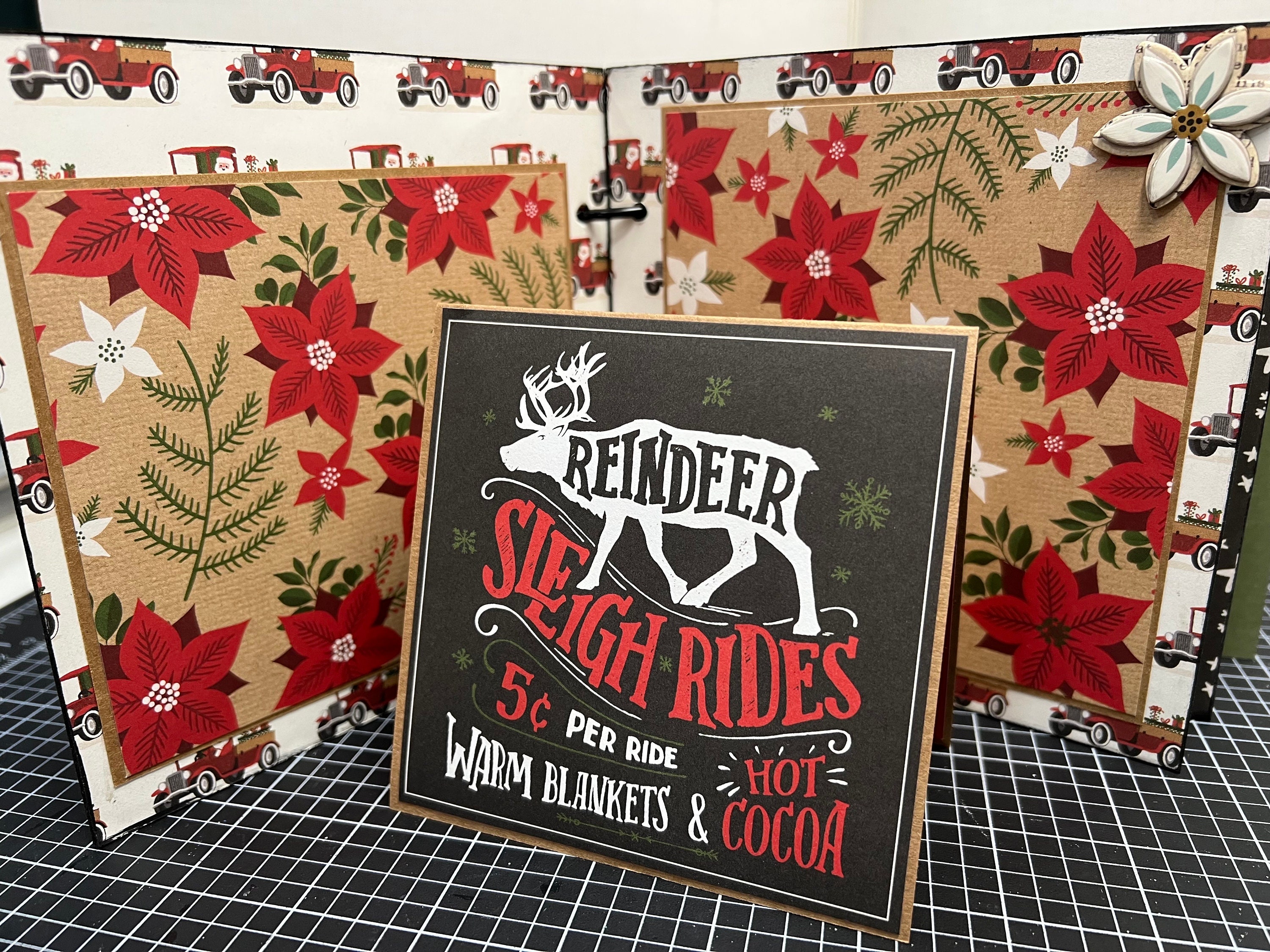 Christmas Scrapbook Chipboard Mini Album - Etsy