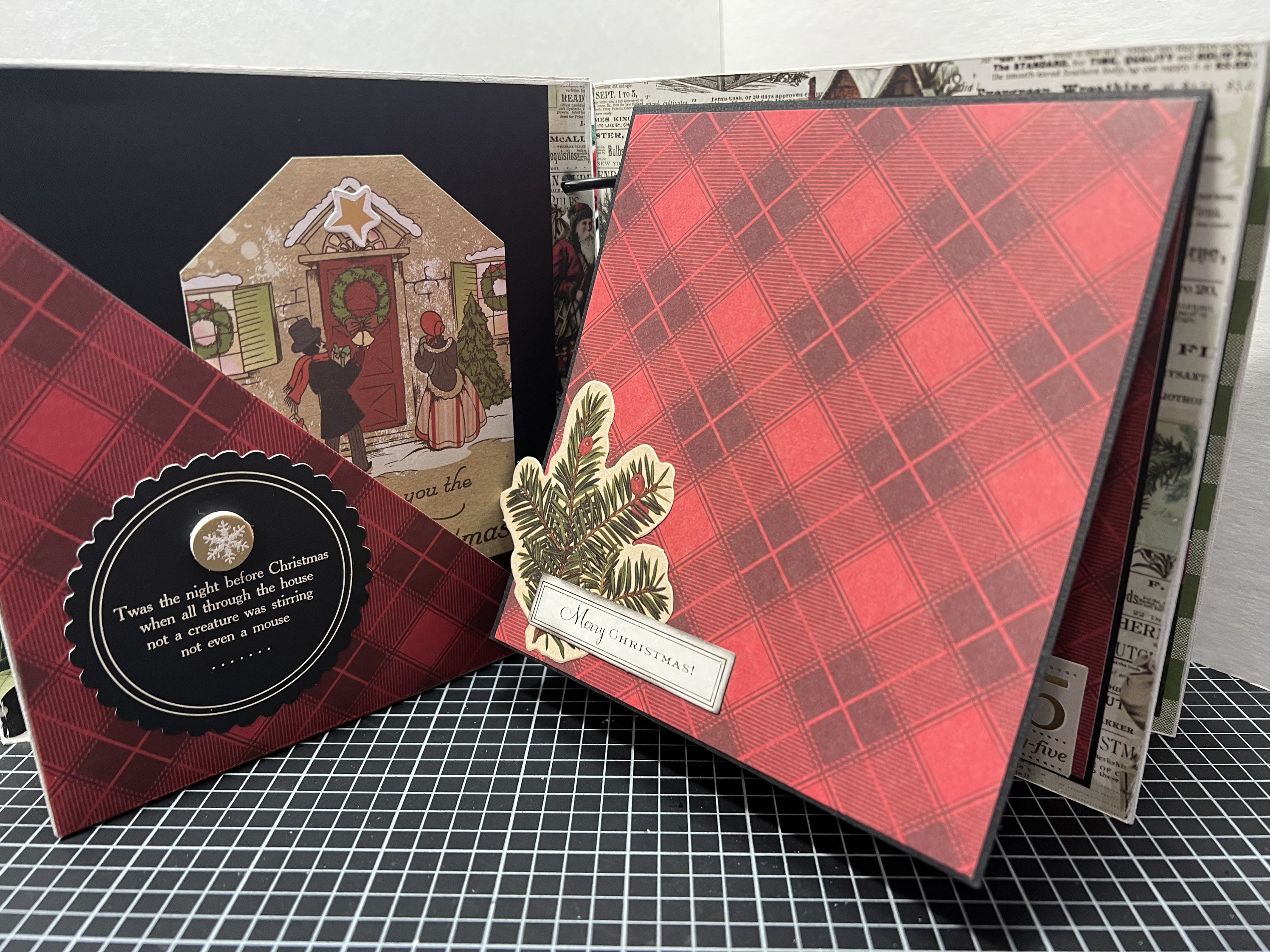 Christmas Scrapbook Chipboard Mini Album - Etsy