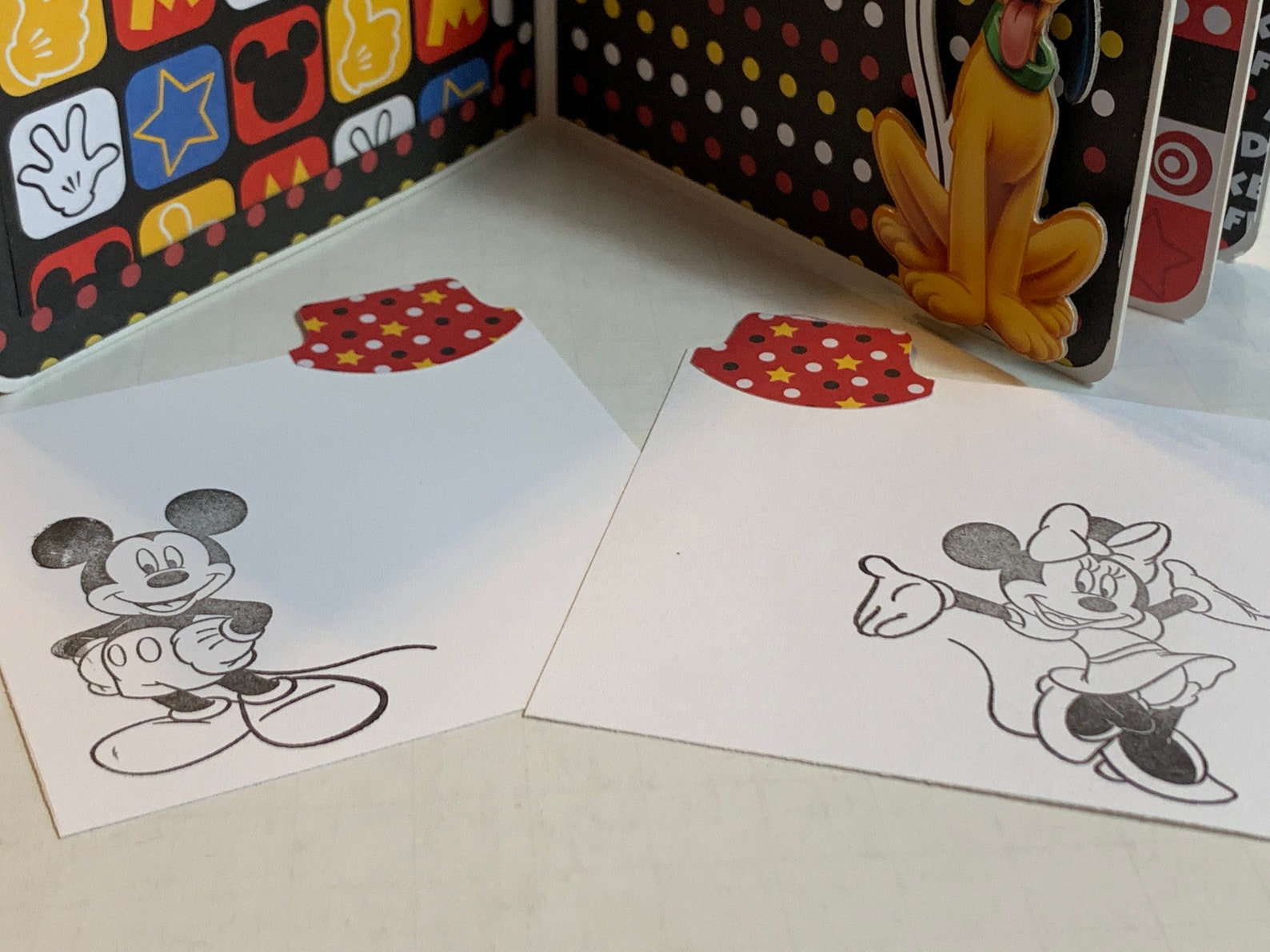 Disney Premade Pages Chipboard Scrapbook Mini Album Mickey Mouse Donald ...