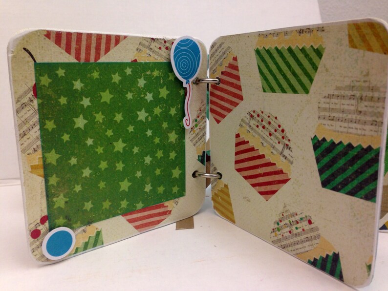 Birthday Scrapbook Premade Pages Chipboard Mini Album Scrapbook 4x4 ...