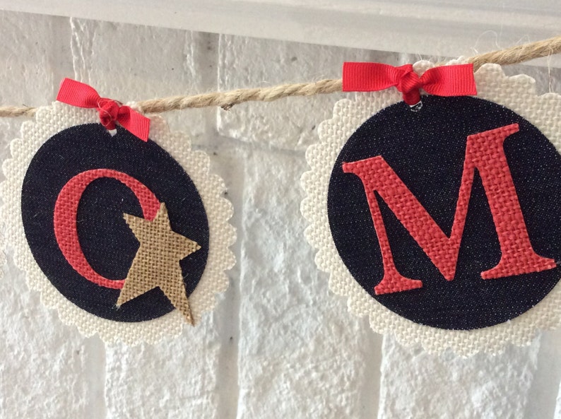 Freedom Banner, 4th of July, America, Liberty Banner, Burlap and Denim ...