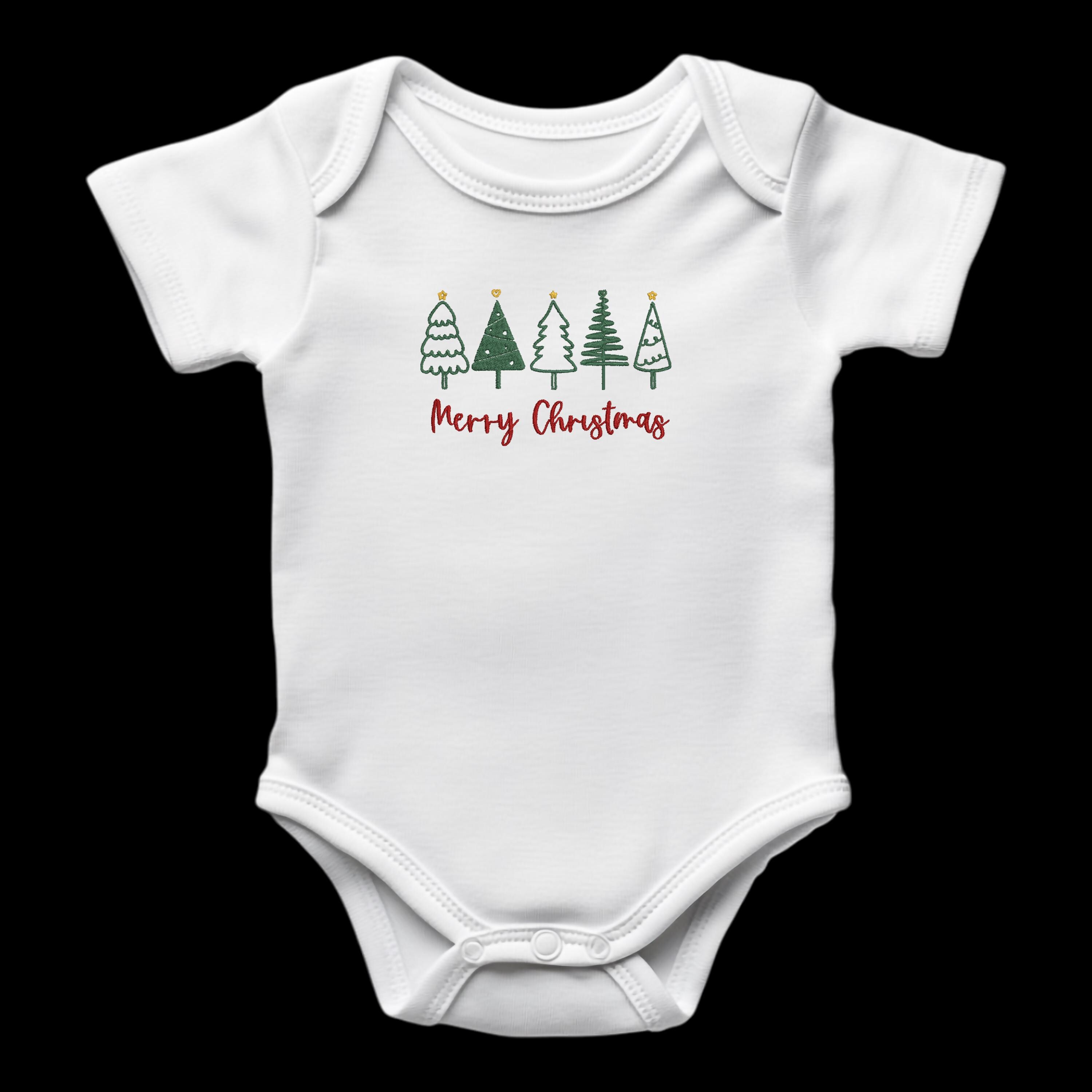 Merry Christmas Embroidery Design, Christmas Tree Embroidery File ...