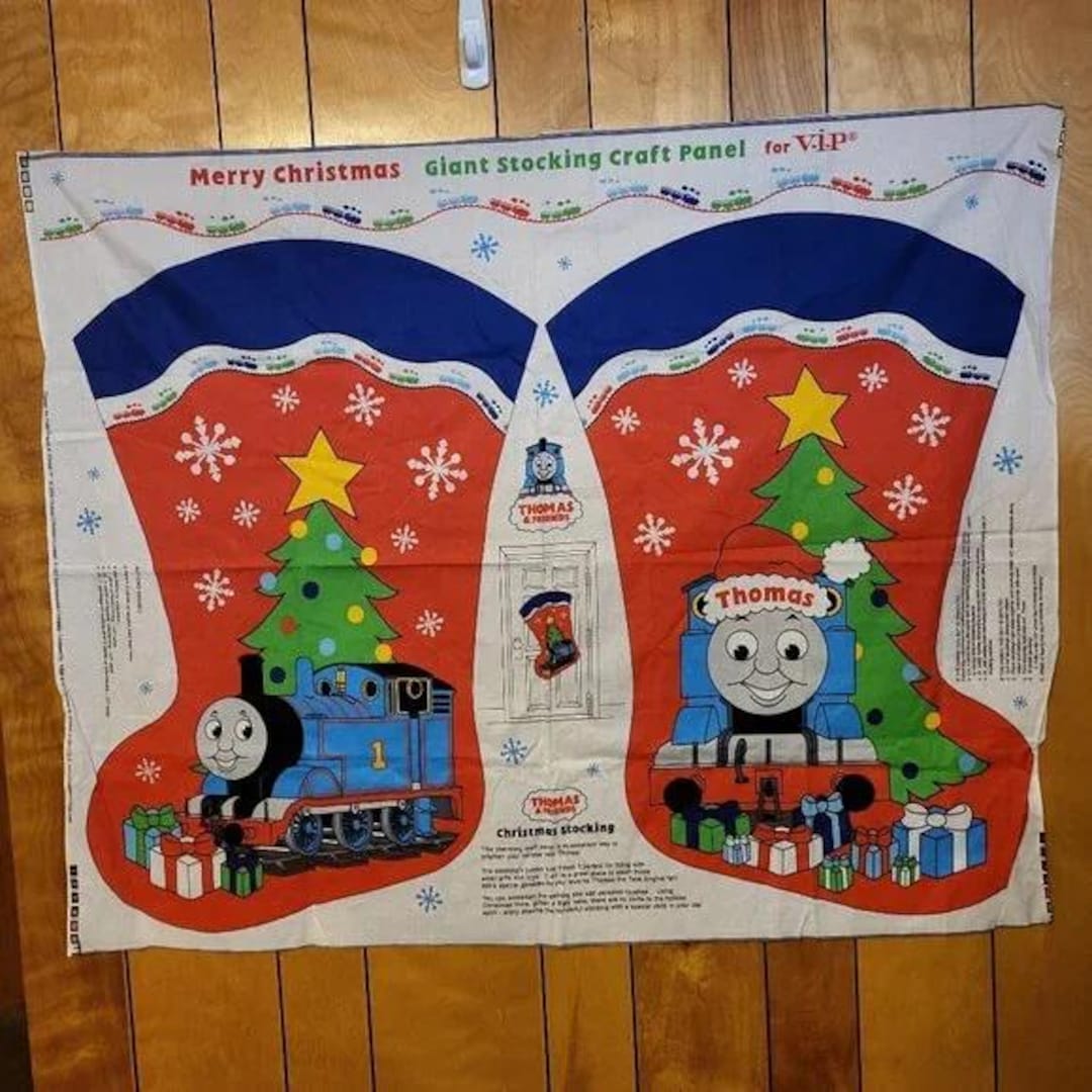 Thomas the Train Giant Christmas Stocking Craft Fabric Panel V.I.P ...
