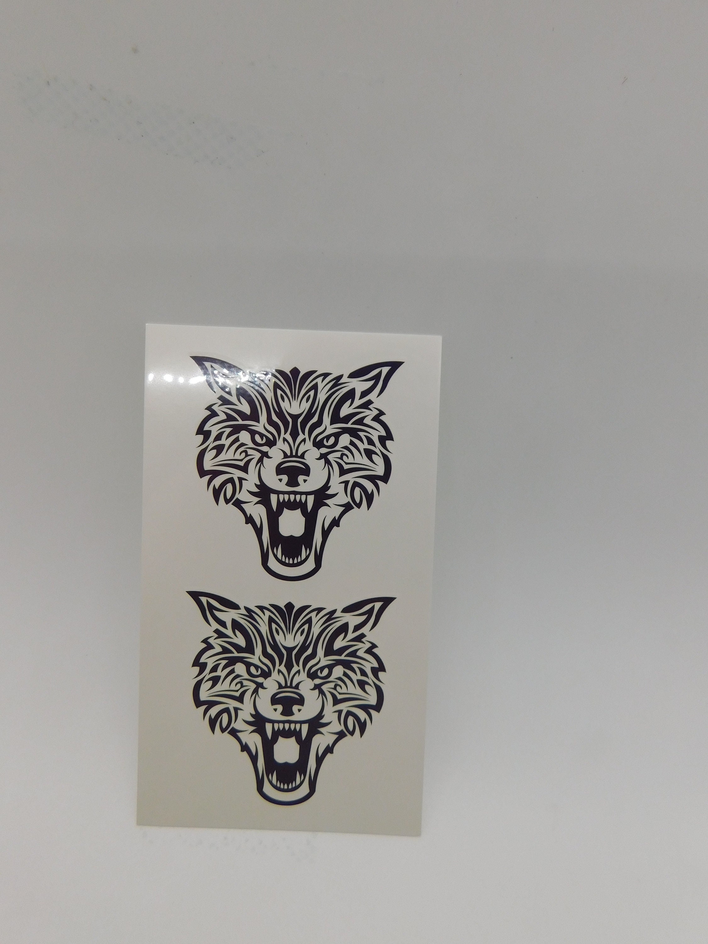 Angry Wolf Face Tattoo