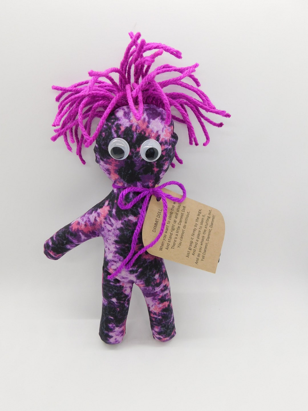 Purple Tye Dye Dammit Doll on Etsy,give Some Laughs,gag Gift,doll for ...