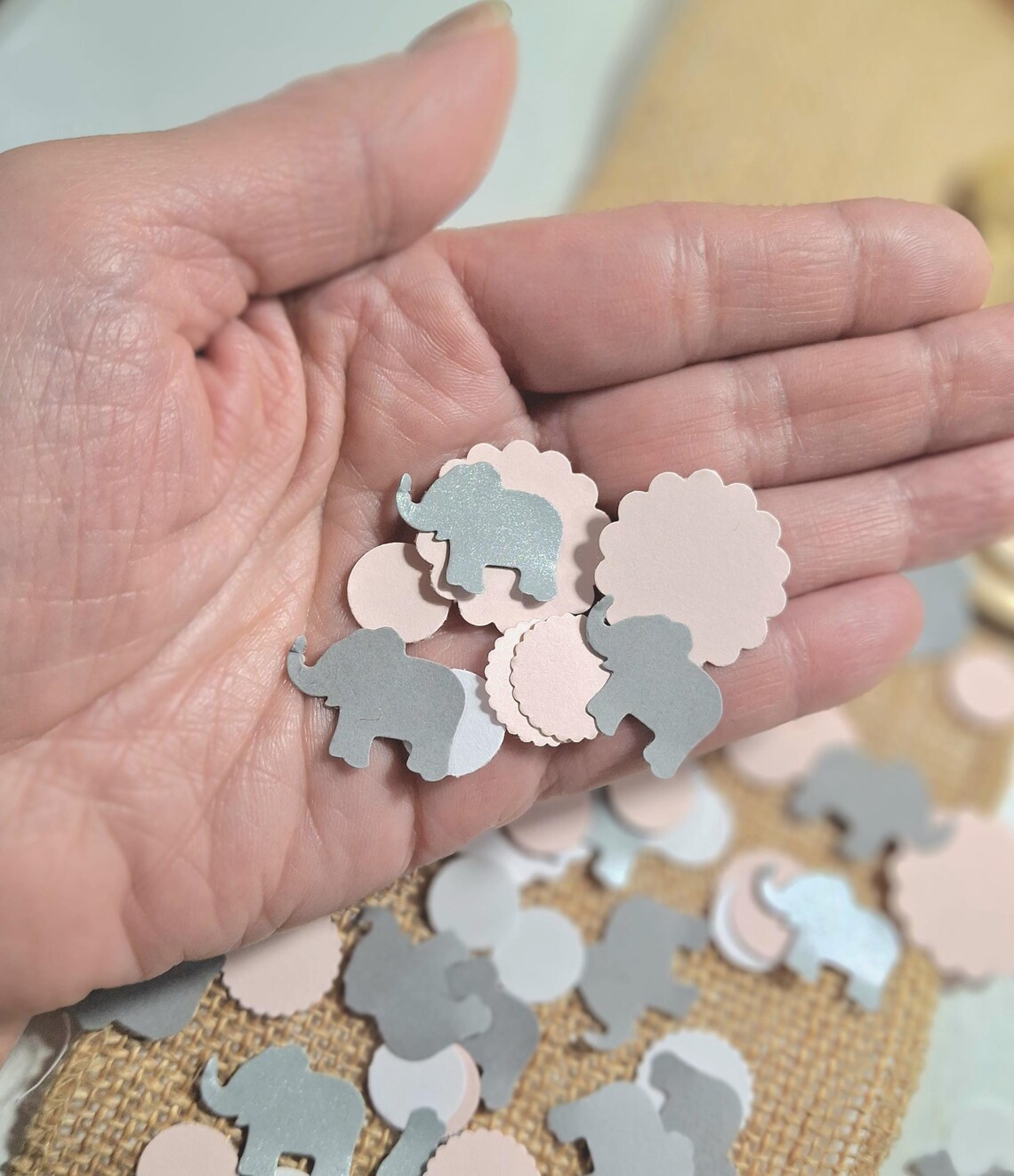 300 Elephant Confetti, Jungle Baby Shower Decorations, Elephant ...