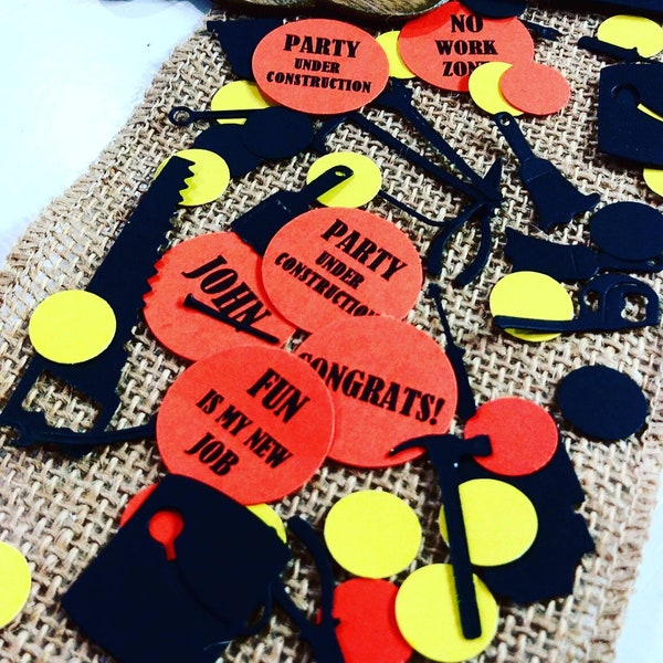 Retirement Confetti for Construction - Etsy